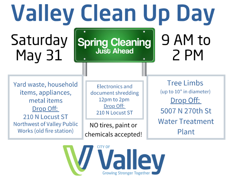 City of Valley - Saturday - Valley Clean Up Day!!